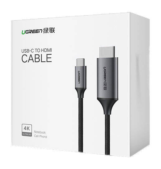 Ugreen cable HDMI cable - USB Type C 4K 60 Hz 1.5 m black-gray (MM142 ...