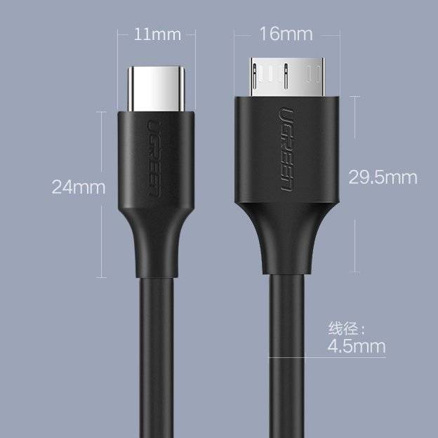 Ugreen cable USB Type C - micro USB Type B SuperSpeed 3.0 cable 1m black (US312 20103) Shop ...