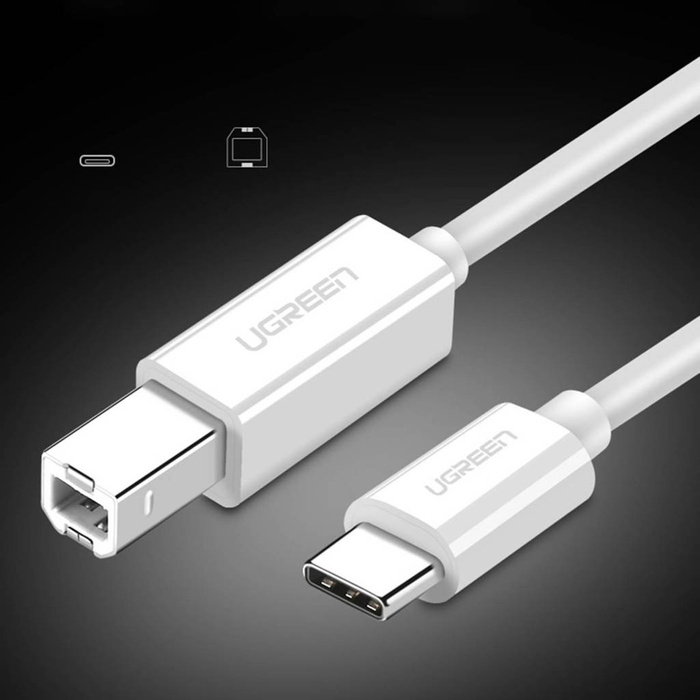 Ugreen printer cable USB-C - USB-B 480Mb/s 1m white (US241) Shop Ugreen.pl