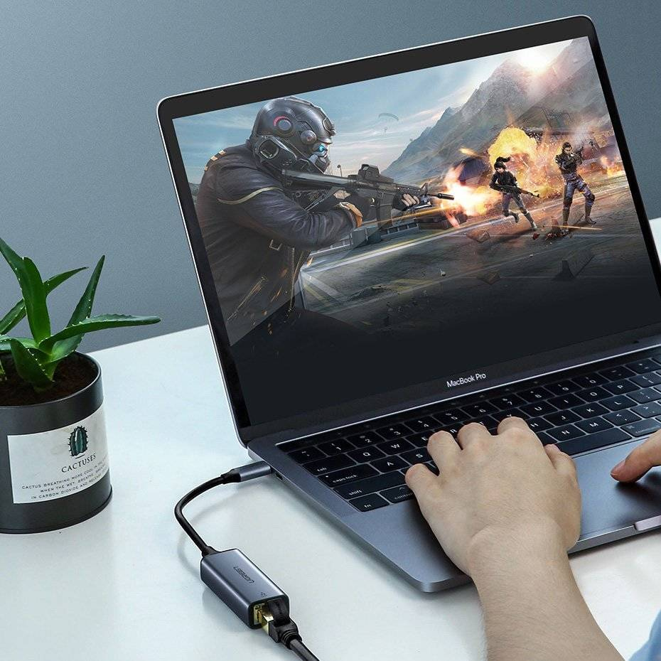 Ugreen external network adapter RJ45 - USB Type C (1000 Mbps / 1 Gbps ...