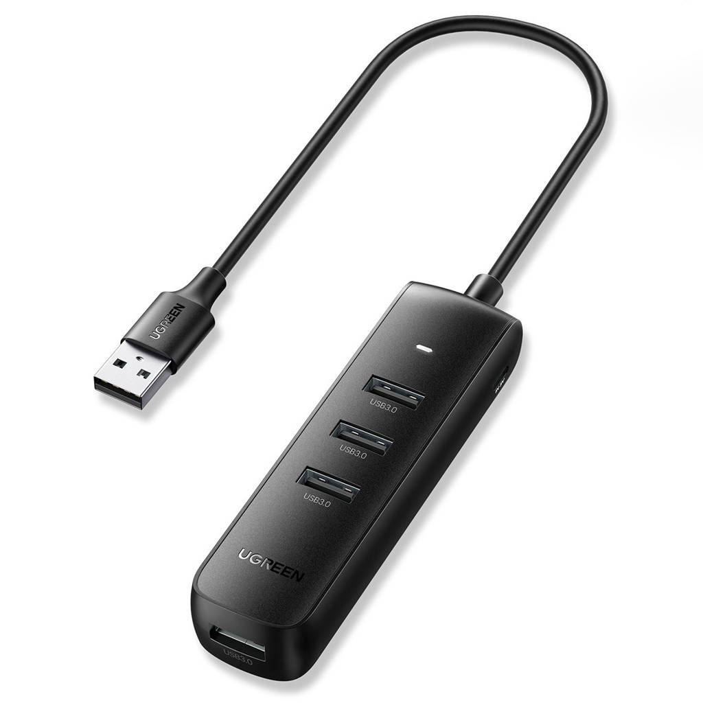 Ugreen 4-in-1 USB HUB - 4x USB Type A 3.0 PD DC 12V 0.25m black (CM416 10915) Shop Ugreen.pl