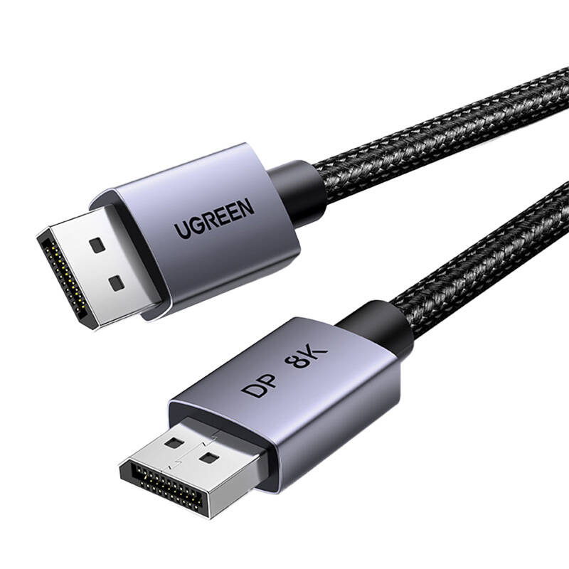 Kabel DisplayPort 1.4 Ugreen DP120, 8K 60Hz, 32.4Gbps, 1m (czarny) w ...