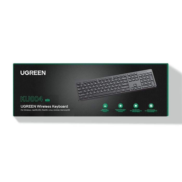 Ugreen KU004 2.4GHz wireless keyboard - black Shop Ugreen.pl