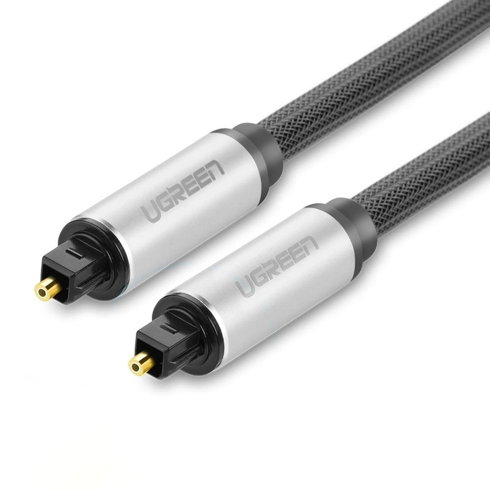 Cable Optical Audio UGREEN Toslink Aluminum Braided 1.5m Grey Silver ...