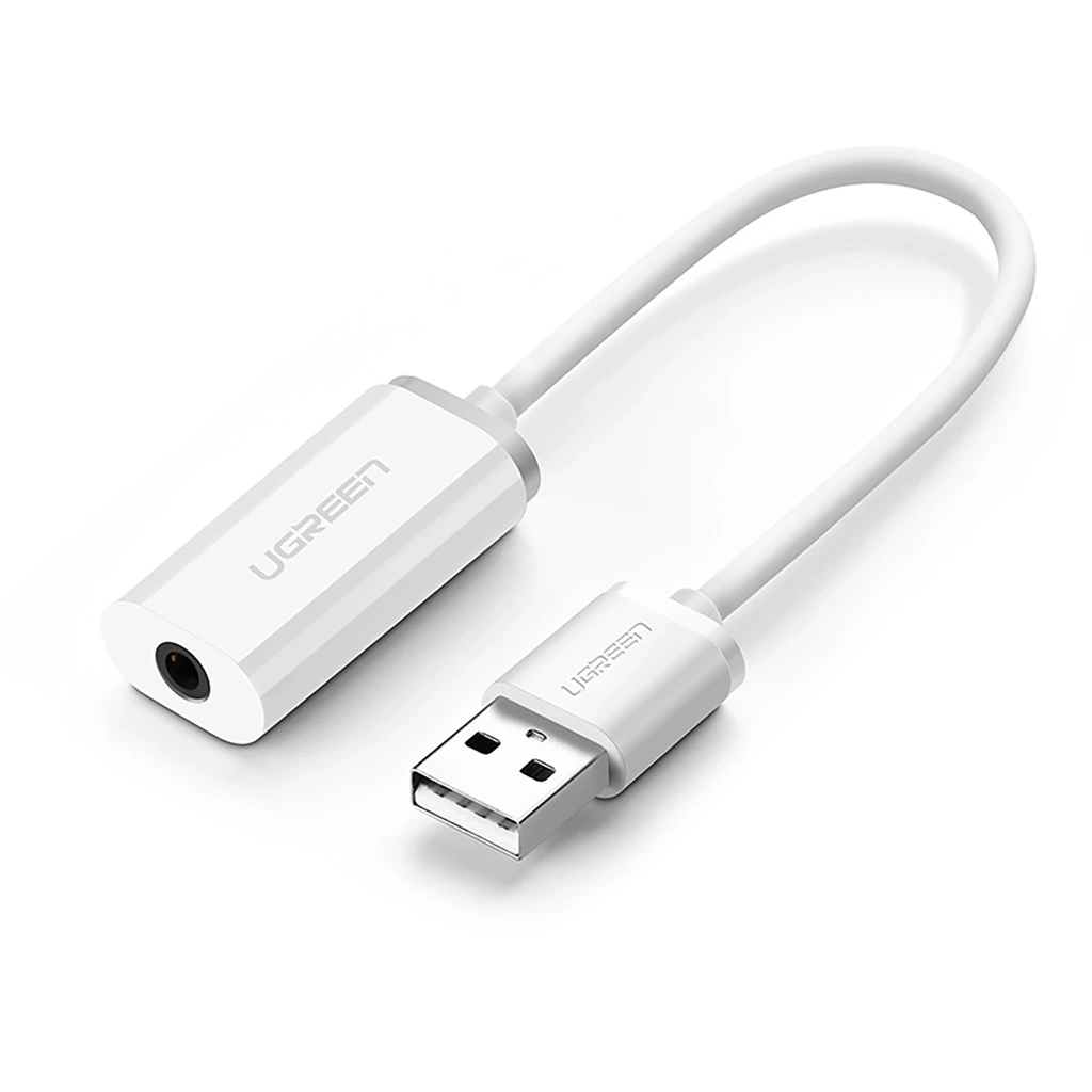 UGREEN USB Mini Jack 3.5mm Audio Adapter US206 White Shop Ugreen.pl
