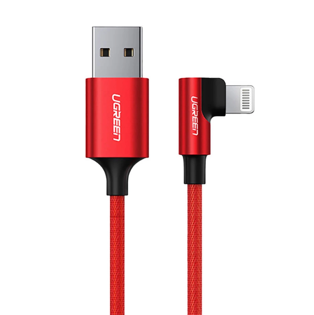 Ugreen US299 60555 angled Lightning / USB-A MFi cable 2.4A 1m - red ...